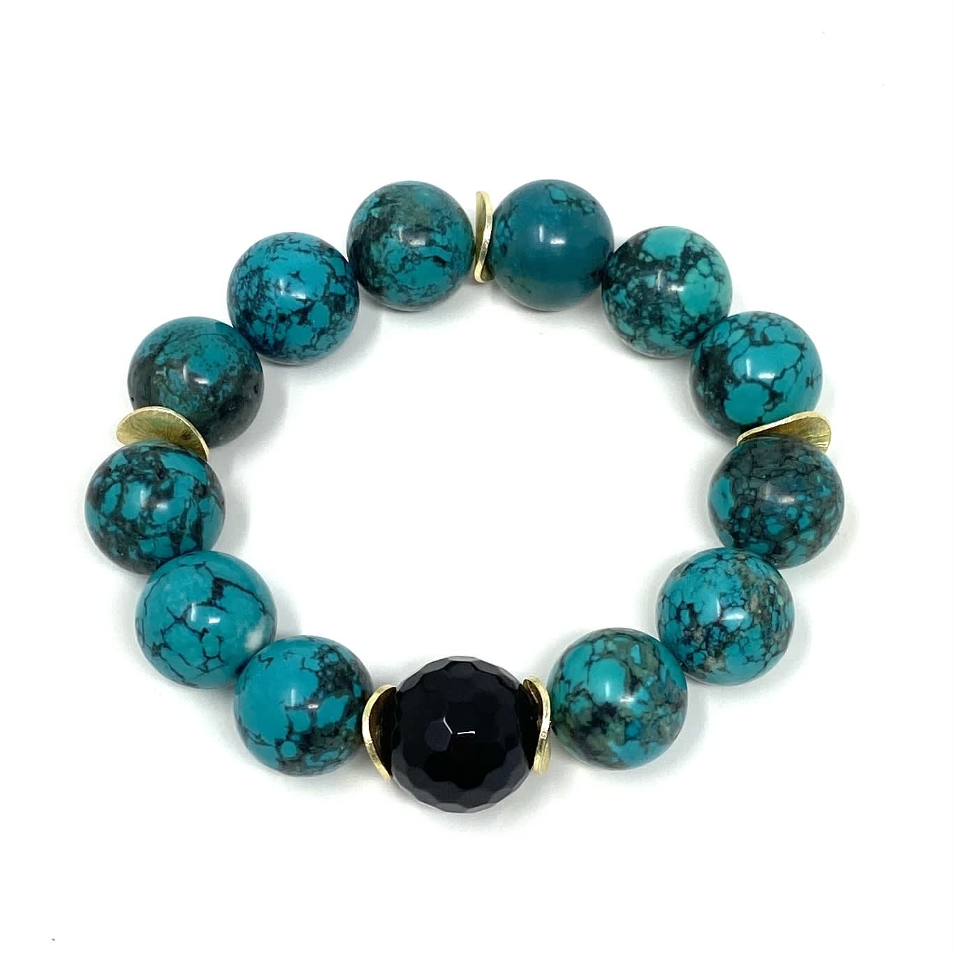 Turquoise (H) & Onyx Bracelet – Oceans Allure