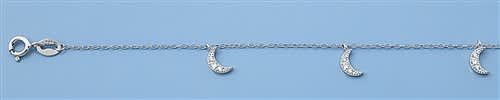 Sterling Moon Anklet – Oceans Allure