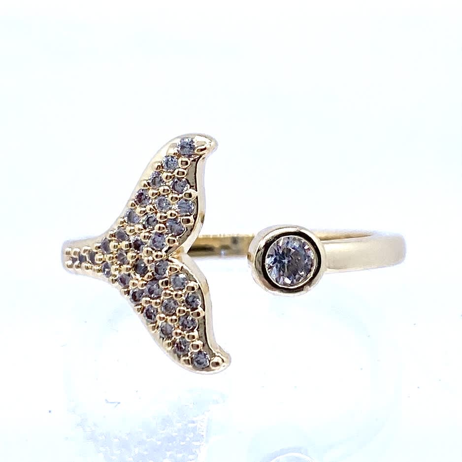 GP Pave Whale Tail Ring – Oceans Allure