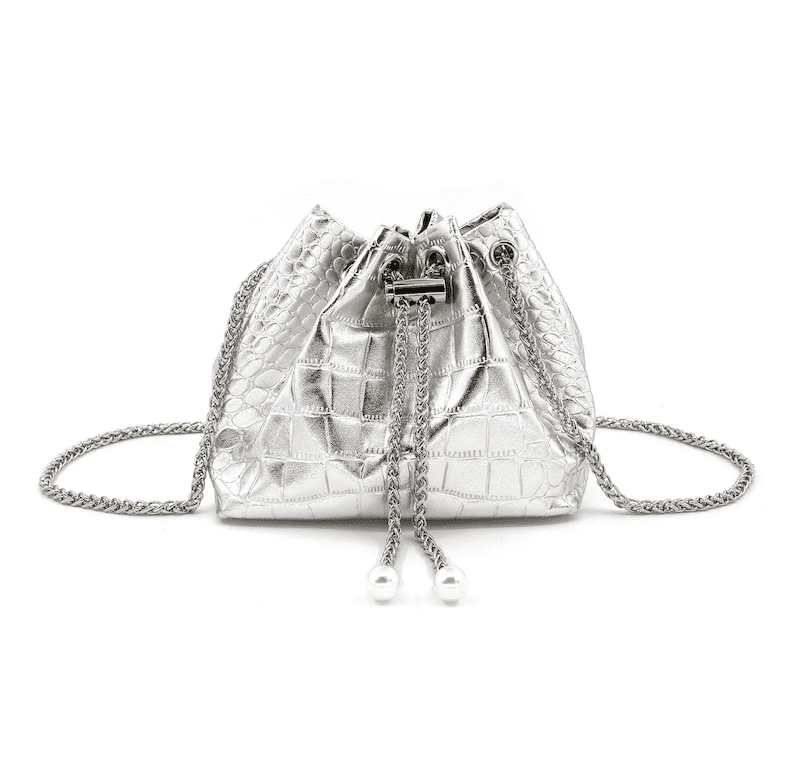 Silver Emma Chain Bucket Bag – Oceans Allure