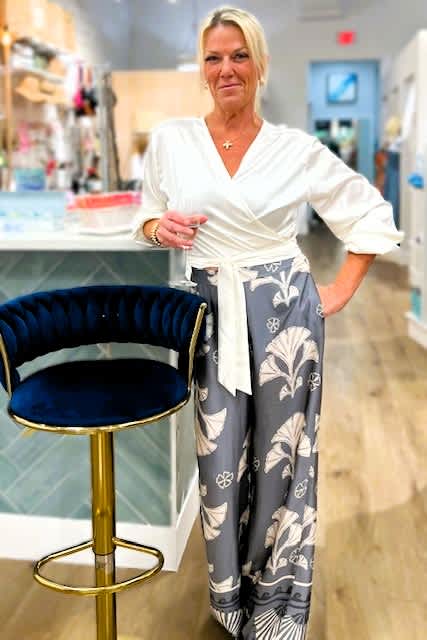 Grey Shell Moorea Satin Pants – Oceans Allure