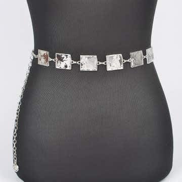 Silver Square Chain Belt – Oceans Allure